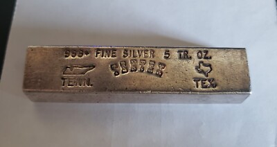 TENTEX 5 oz .999 Silver Bar, Binions Horseshoe Casino; Las Vegas NV | eBay