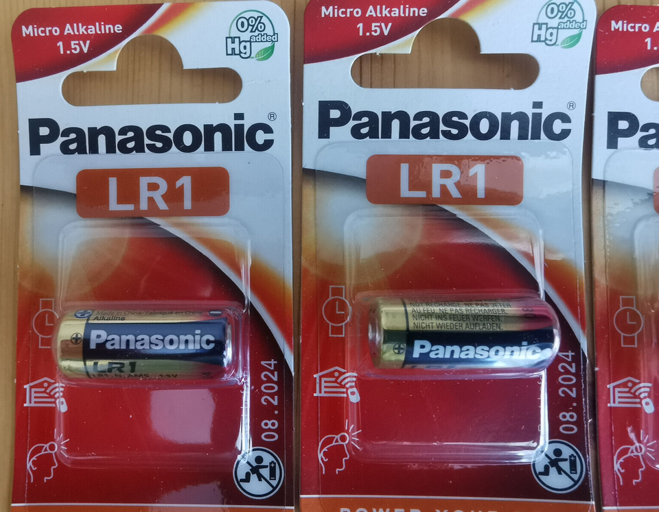 10 x Panasonic LR1 N MN9100 E90 AM5 KN 1.5V Batteries Joblot SEALED ...