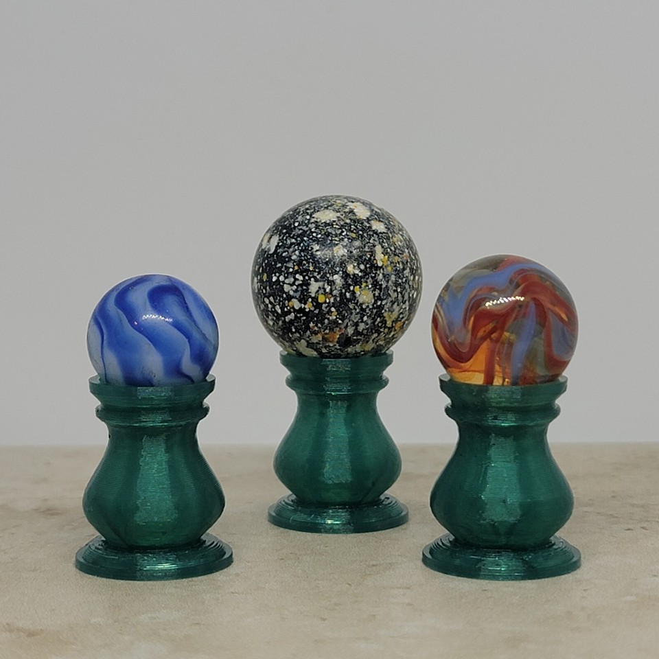 Pack of 3 Marble Displays for 5/8" - 1" marbles Lot #3826 * Displays ...