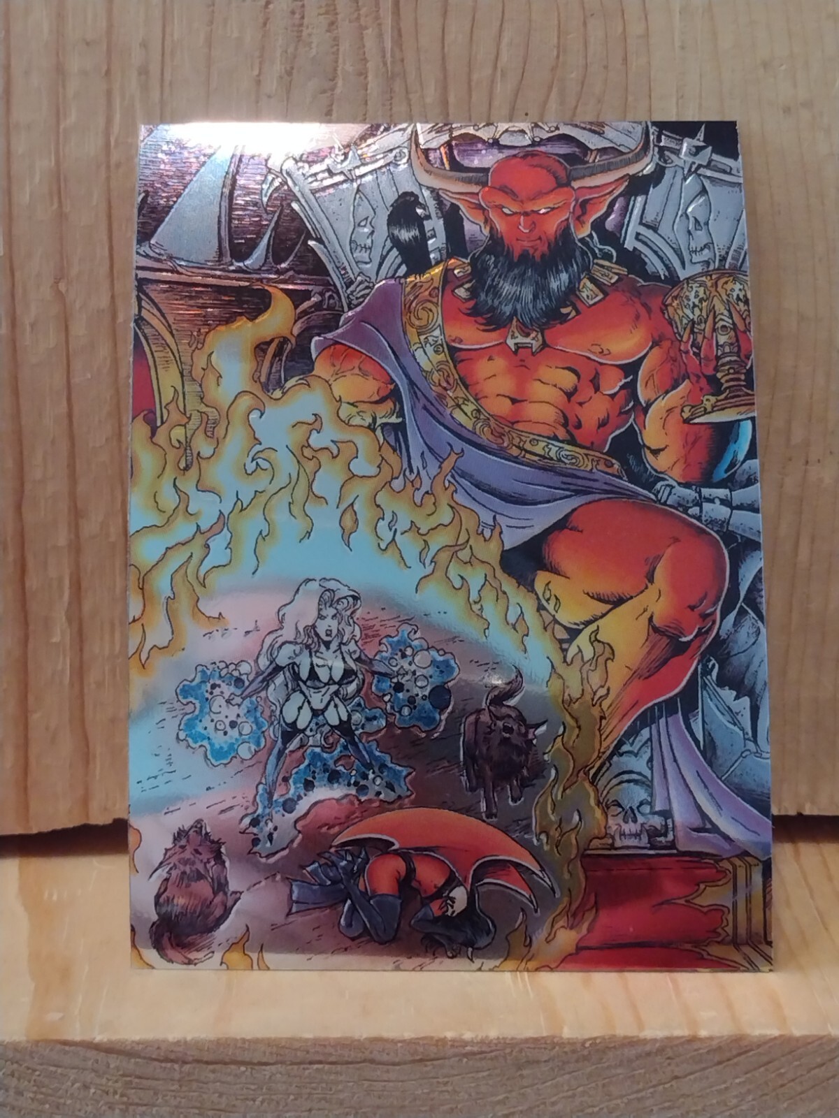 1995 CHAOS COMICS: LADY DEATH #25. LUCIFER'S DECEPTION STICKER CHROMIUM ...