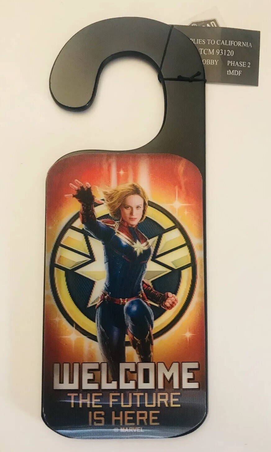 MCU Captain Marvel Movie Promo: 3D Welcome/Do Not Disturb Door Hanger ...