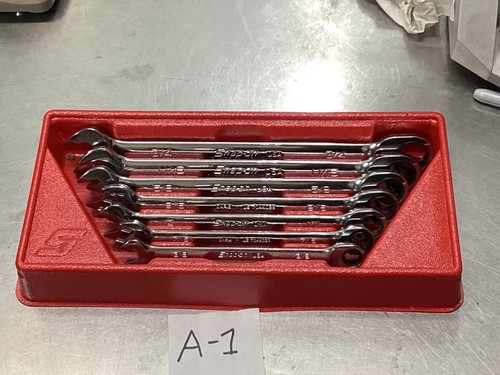 Set of 7 Snap-on Flank Drive Non-Reversible Ratcheting Combination ...