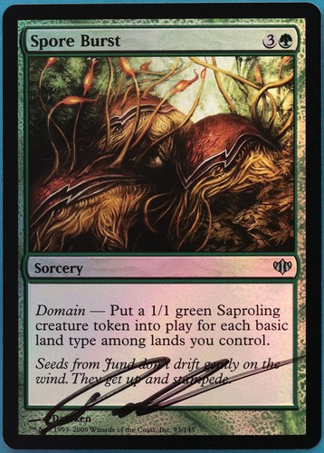Spore Burst FOIL Conflux NM Green Uncommon SIGNED MTG CARD (ID# 441828) ABUGames | eBay