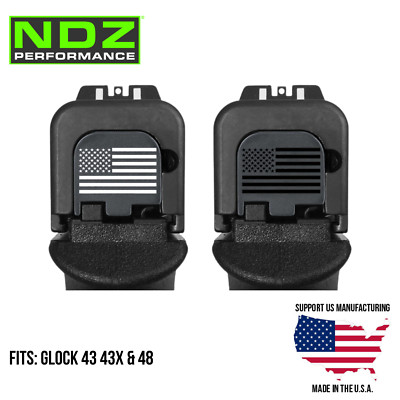 for Glock 43 43X 48 9mm Aluminum Slide Cover Back Plate Grey, Choose ...