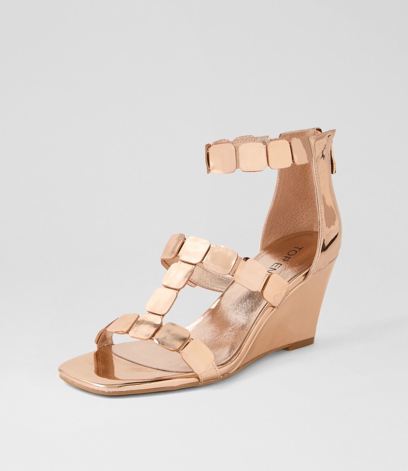 New Top End Hanny Pl Rose Gold Shine Sandals Womens Shoes Dress Sandals ...