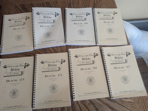 Lot of 8 Through The Bible With Les Feldick Spiral Transcript Book ...