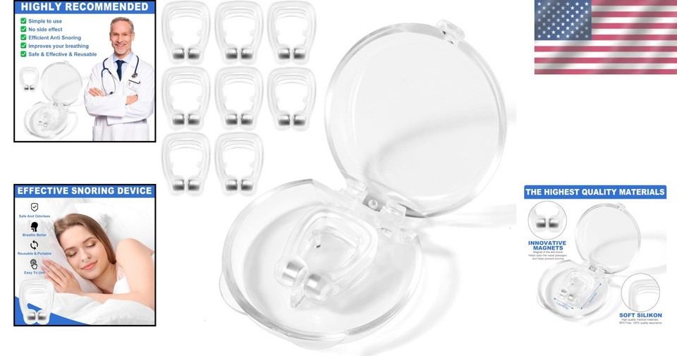 Discreet Anti Snoring Nose Clips - Soft Silicone, Reusable & Perfect ...