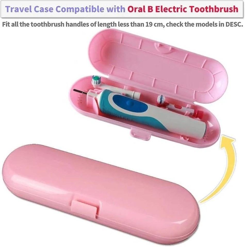 Electric Toothbrush Travel Case with 4 Pcs Toothbrush Head Covers ...