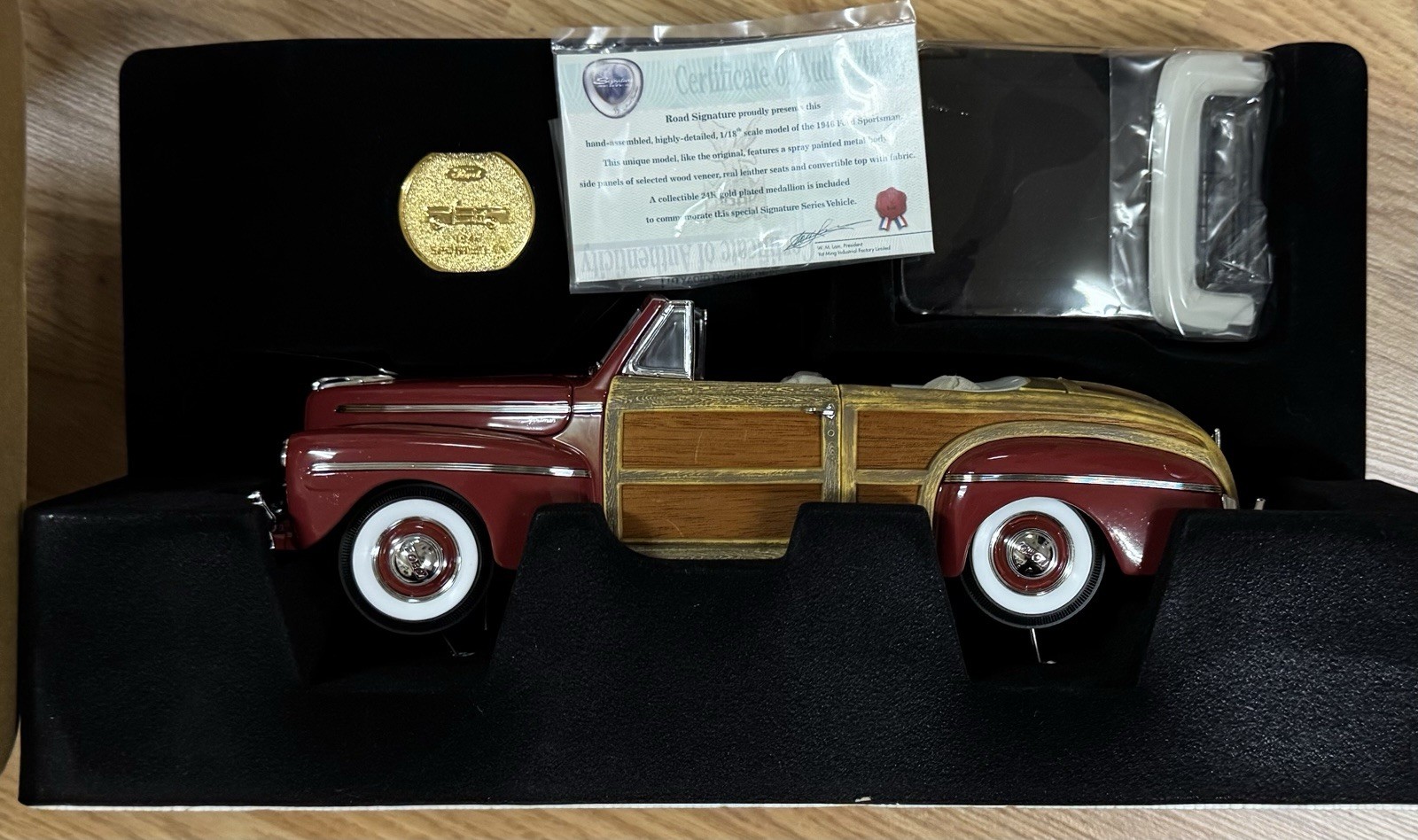 Fairfield Mint Ford Convertible Model Car Burgundy 1:18 Collectible | eBay