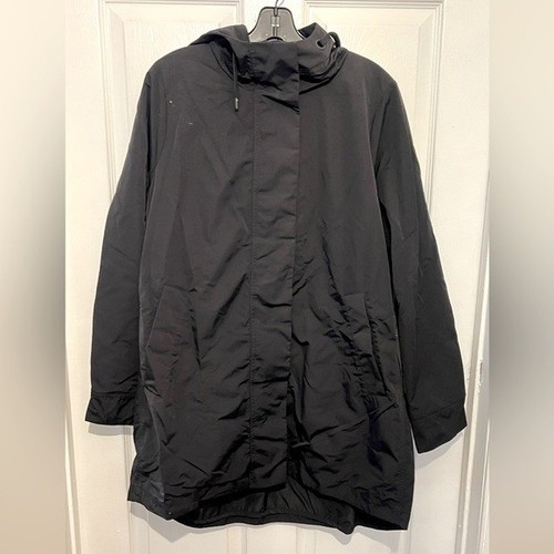 ATHLETA Women’s Black Hooded Forecast Rain Shell Jacket Size L | eBay