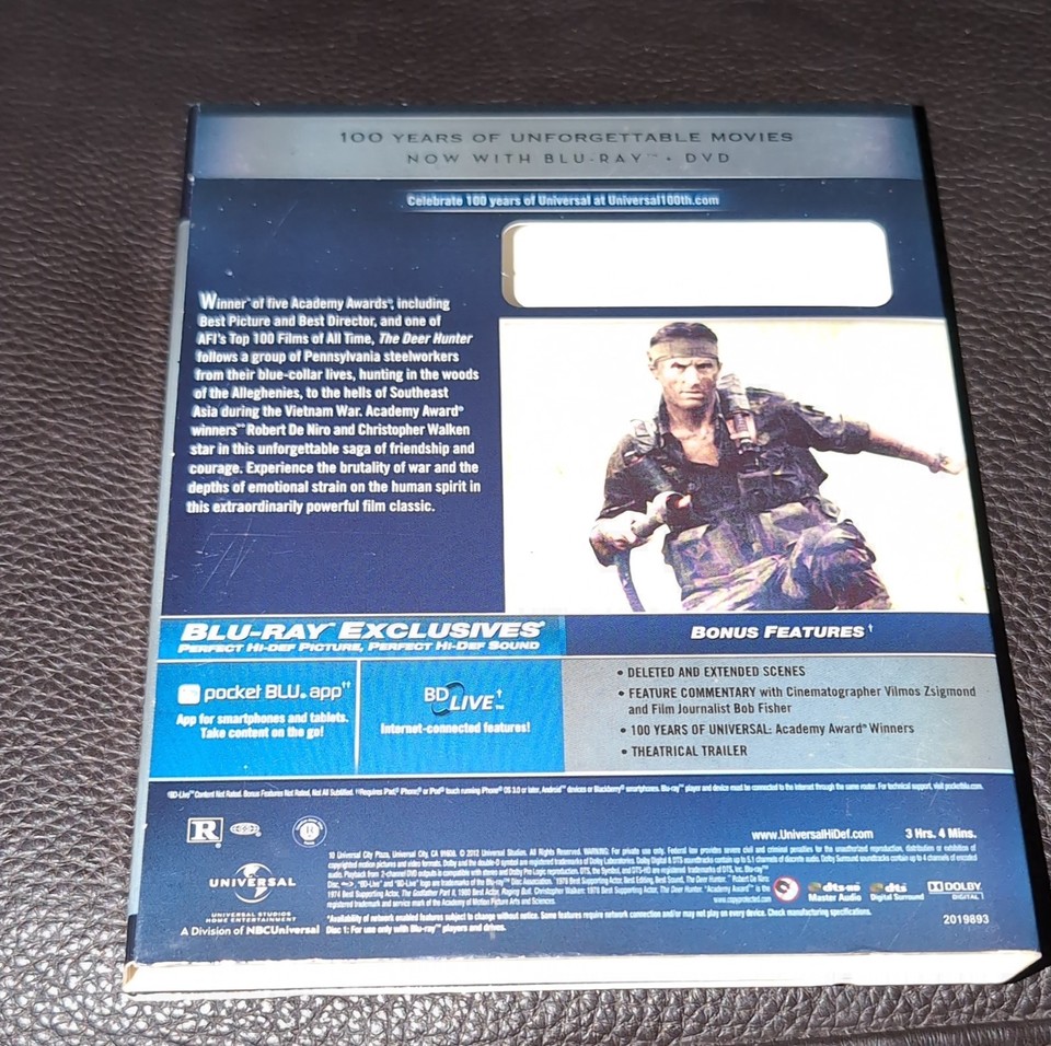 Universal Studios The Deer Hunter Blu-ray/DVD De Niro Streep Walken ...