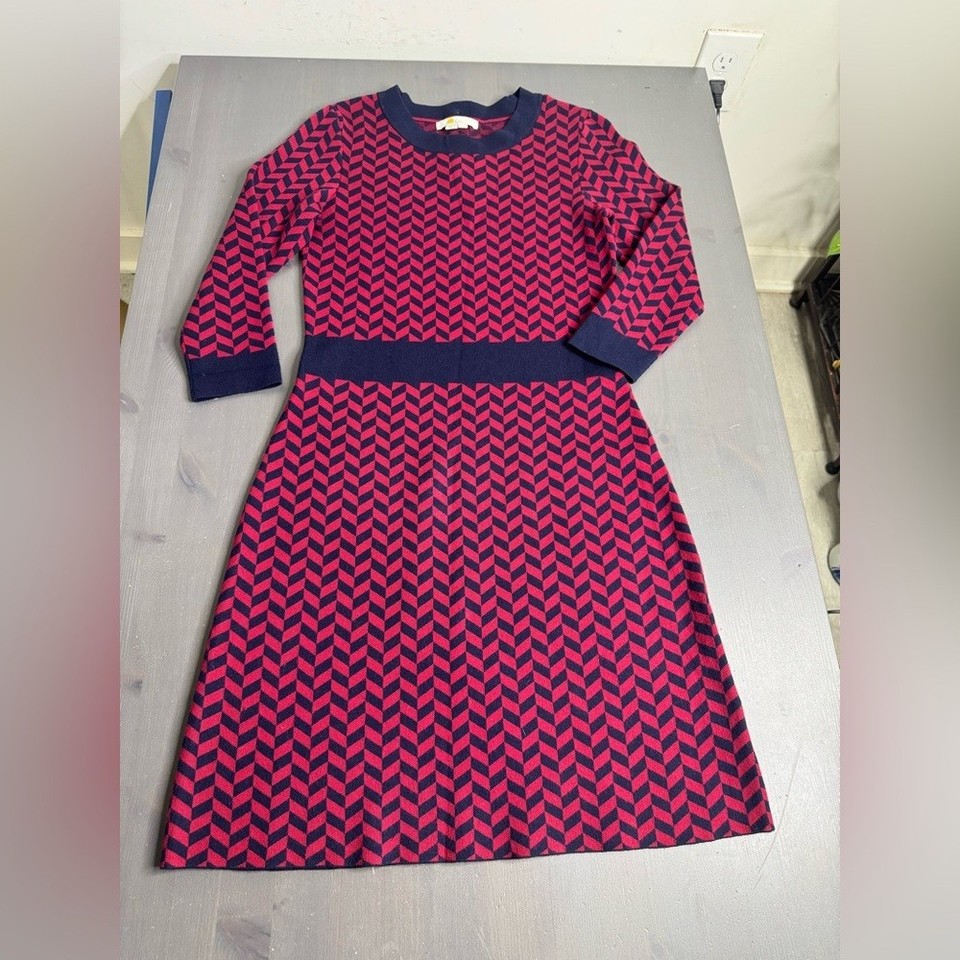 Boden Phoebe Knitted Dress with a herringbone pattern | eBay