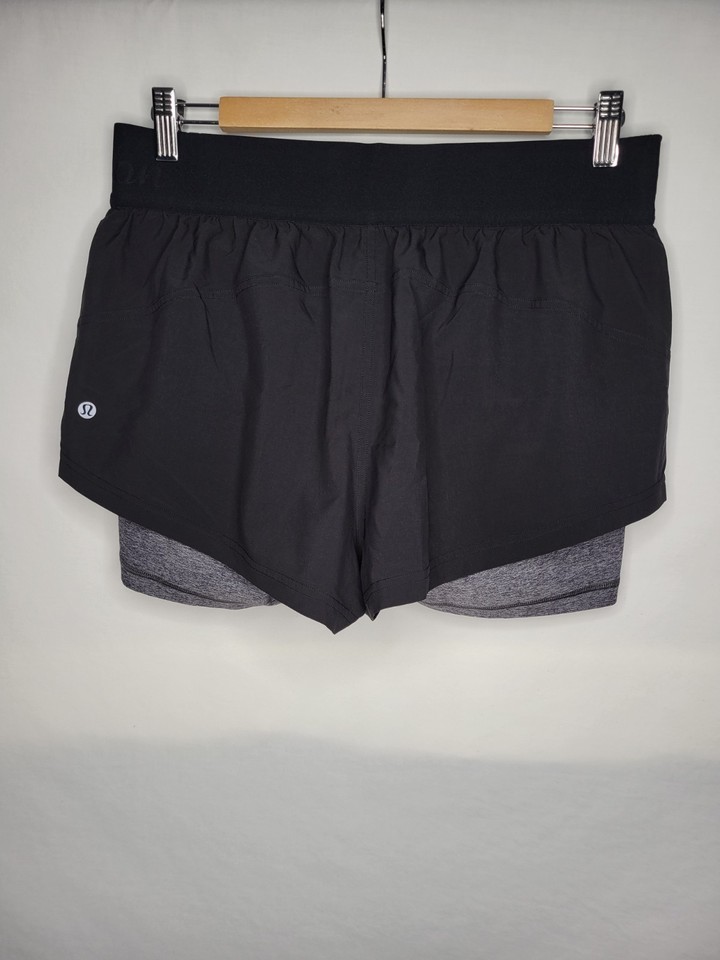 FREE SHIPPING Lululemon Box It Out Short 5" Women's Size 10 Large Black ...