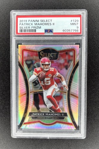 Patrick Mahomes 2019 Panini Select Silver Prizm Football Card #129 PSA ...