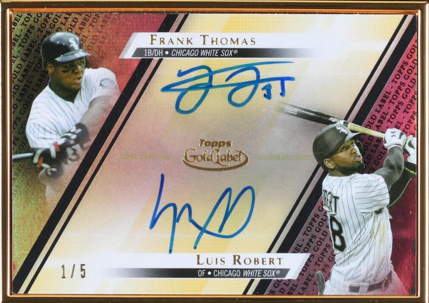 2021 Topps Gold Label - Framed Dual Autographs Frank Thomas, Luis ...