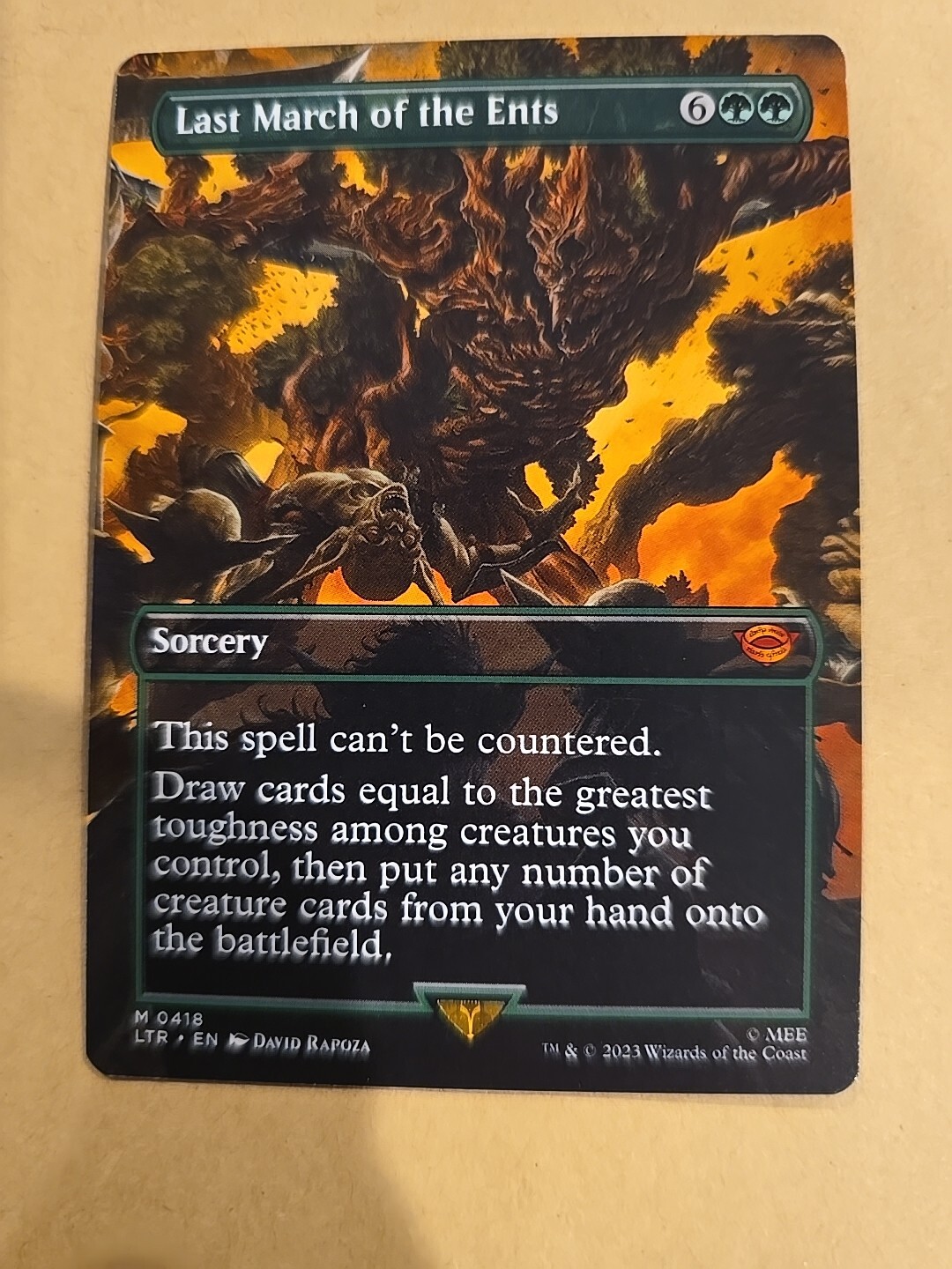 Last March of the Ents #418 Borderless MTG Lord of The Rings | eBay