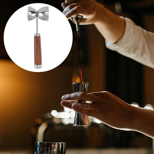 Double Head Wine Measurer Wooden Jigger Measurements Bar Tool Kit | eBay