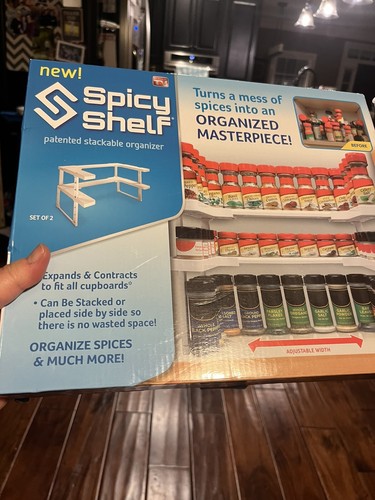 Spicy Shelf Rack As Seen On TV Expandable Fits All Cupboards Spice ...