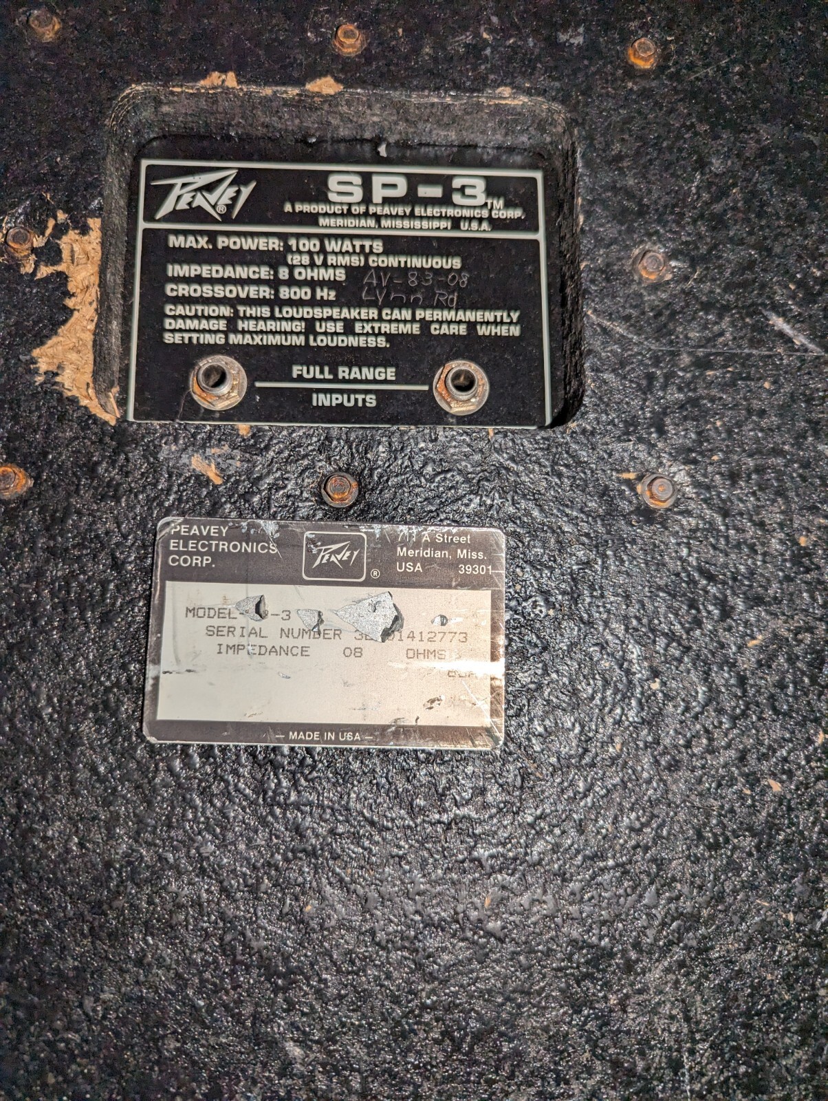 Peavey SP-3 Passive Vintage PA speakers - One Pair | eBay