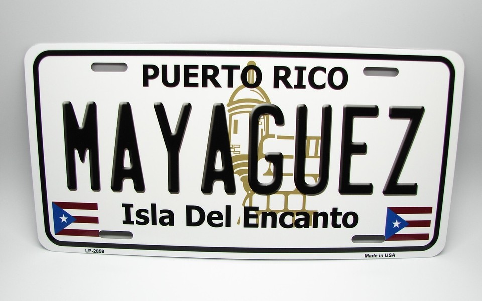 PUERTO RICO MAYAGUEZ ISLA DEL ENCANTO METAL CAR NOVELTY LICENSE PLATE ...