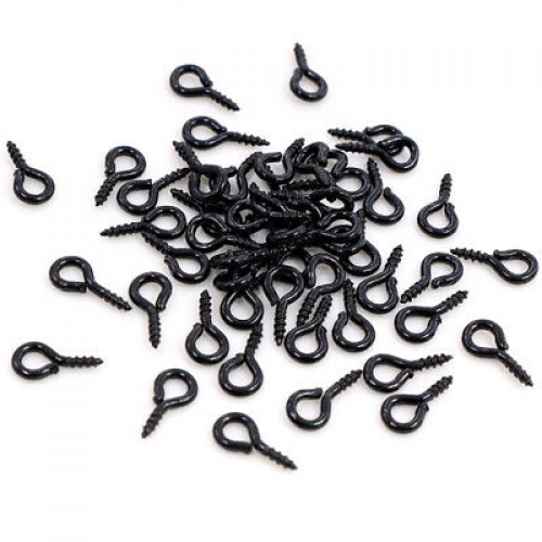100pc Small Tiny Mini Eye Pins Eyepins Hooks Eyelets Screw Threaded ...