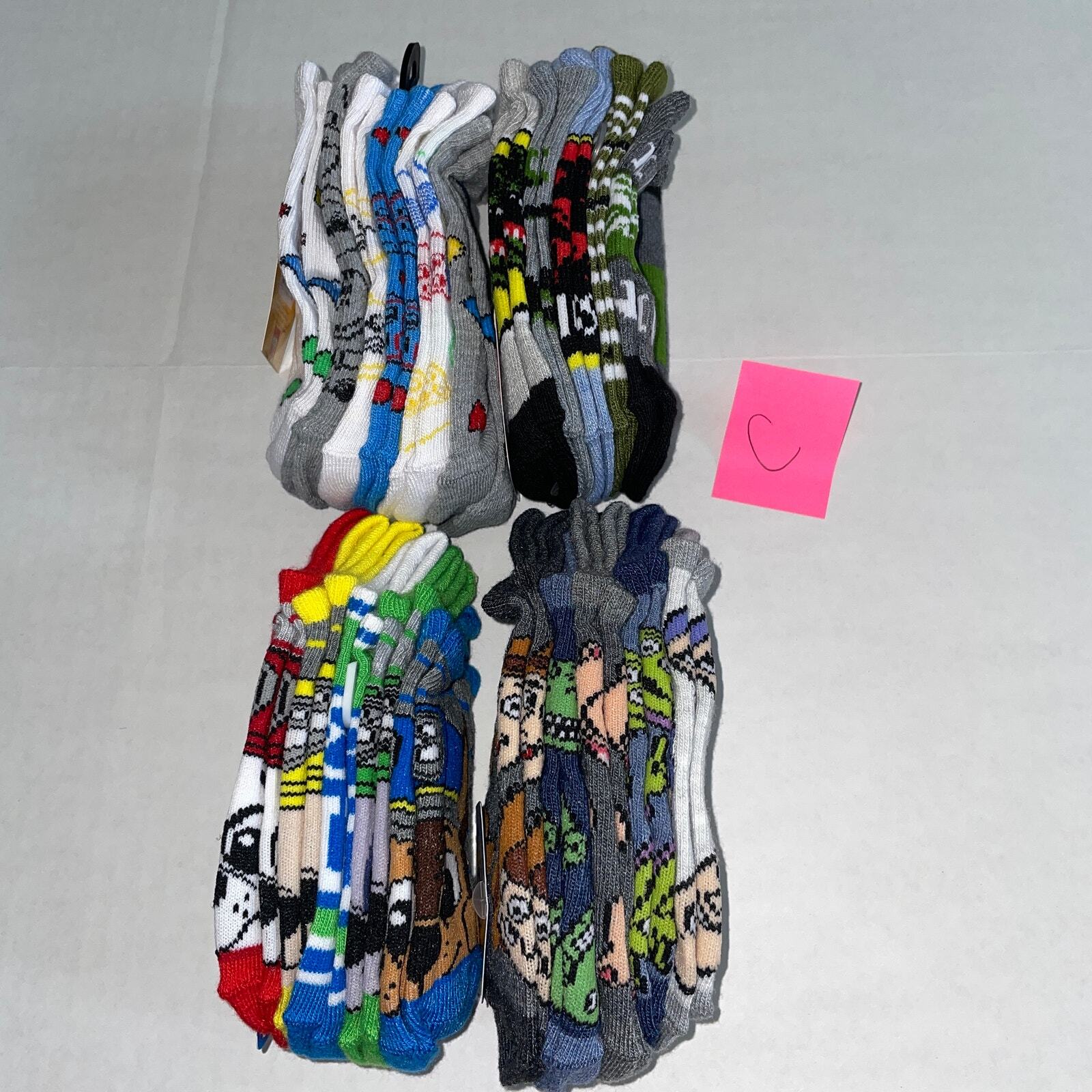 21 PAIRS KIDS SOCKS JURRASIC PARK LEGO TOY STORY PAW PATROL SZ 6-8 NEW ...