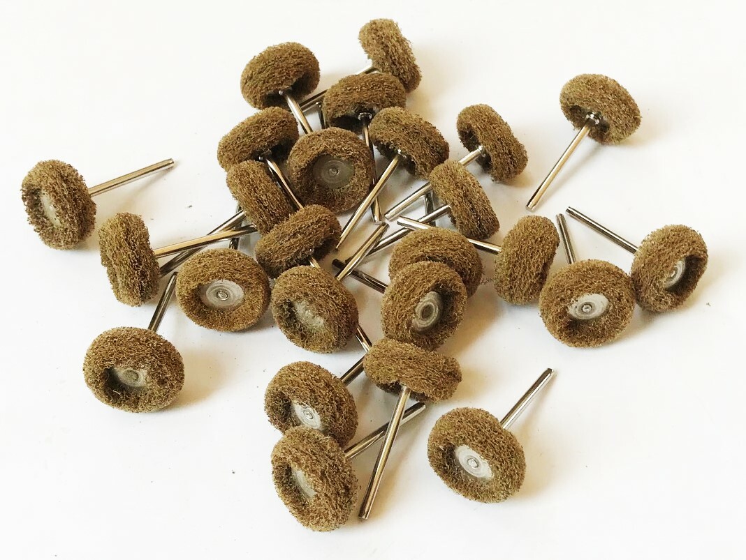 25 GOLIATH INDUSTRIAL ABRASIVE 1" SCUFF BUFF ROTARY TOOL WHEELS BRUSHES ...