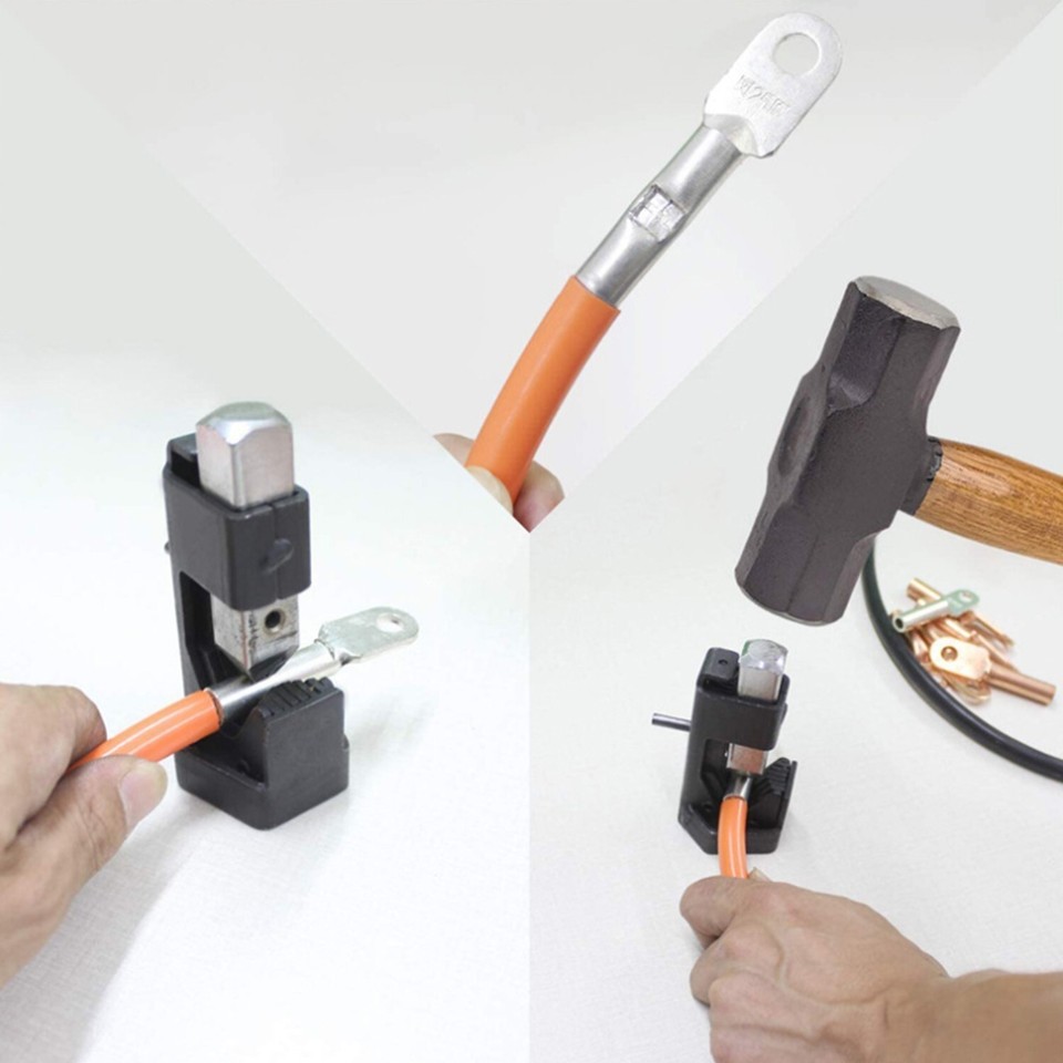 NEW Battery Audio Welding Cables Hammer Crimper Wire Terminal Lug ...