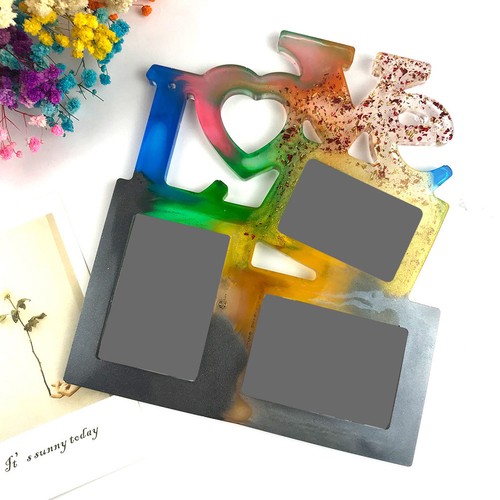 2 Pcs Resin Moulds Hand-made Craft Mold DIY Photo Frame Silicone Molds ...