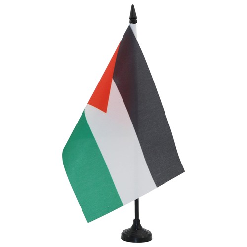 Jordan Table Flag 5'' x 8'' - Jordanian Desk Flag 21 x 14 cm - Black ...