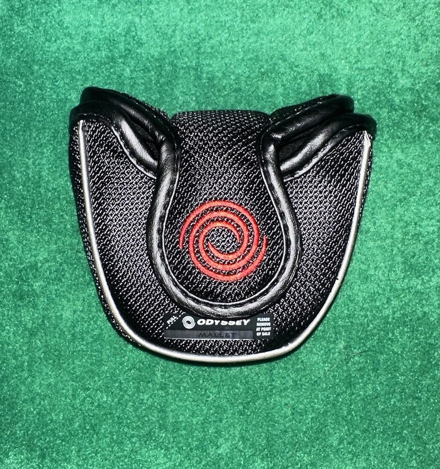 NEW Odyssey White Hot RX Mallet Putter Golf Head Cover Hook&Loop Close ...