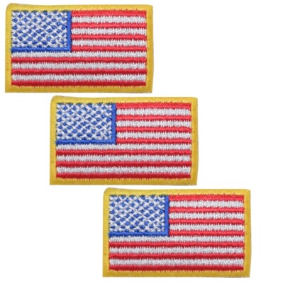 Small American Flag Patch - United States USA Badge 1.5" (3-Pack, Iron ...