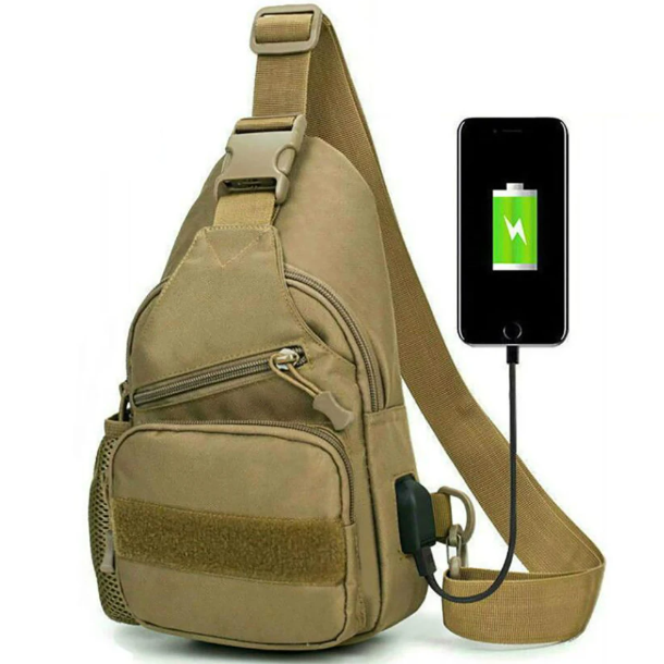 Mens Backpack Tactical Sling Shoulder Bag Molle Travel Chest Pack ...