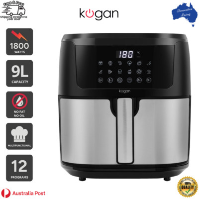 Kogan 9L XXL Digital Air Fryer Cooker Healthy Oil Free Oven Grill Roast ...