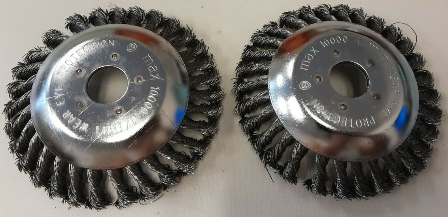 Derusting Weeding Wheel 6" Twisted Wire (Pack of 2) | eBay