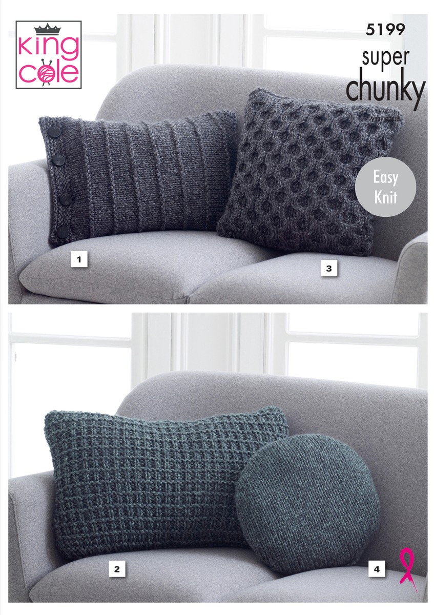 Easy Knit Cushion Cover Pattern Square Aran Cushion (Easy Aran Knits)