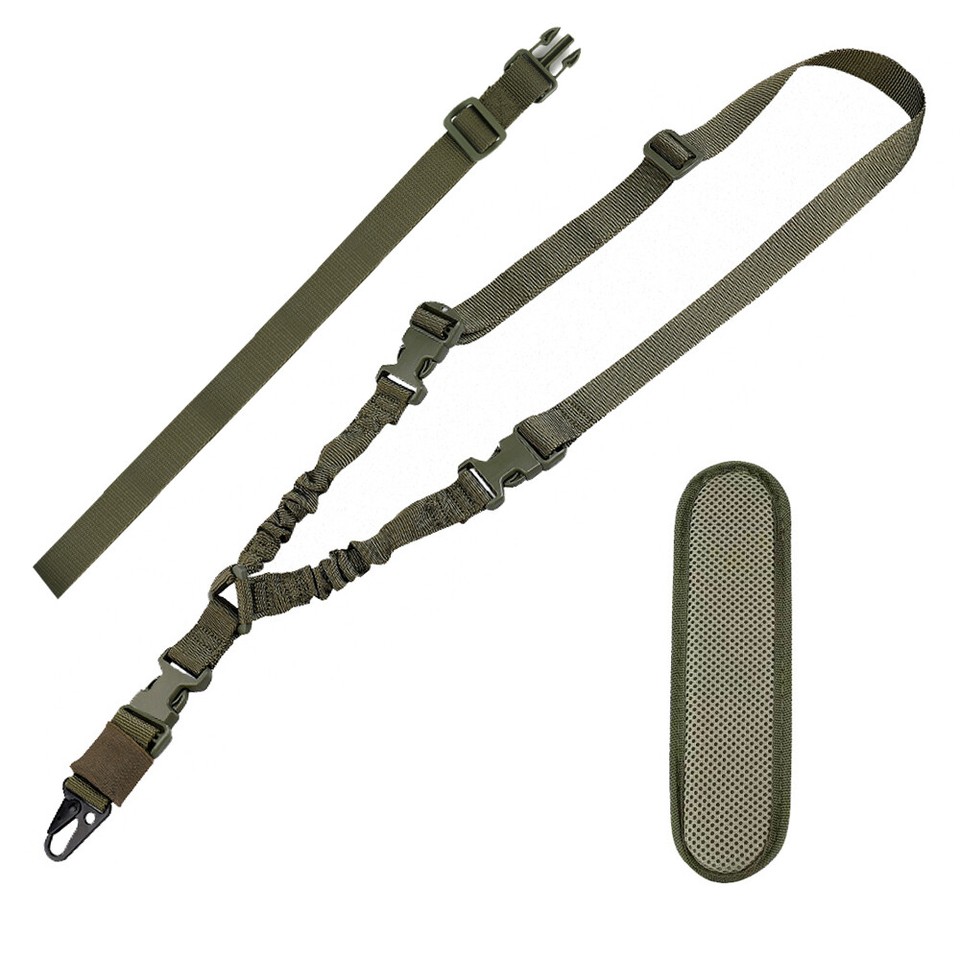 Tactical Single One Point QD Bungee Gun Rifle Sling + HK Clip ...