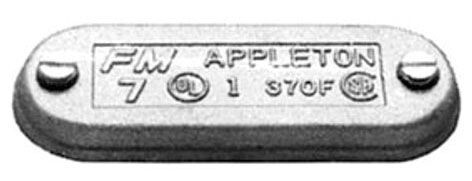 Appleton 670FSA, Conduit Outlet Body Cover, 2 Fm7 Cover S&-Cast Al, 1 ...
