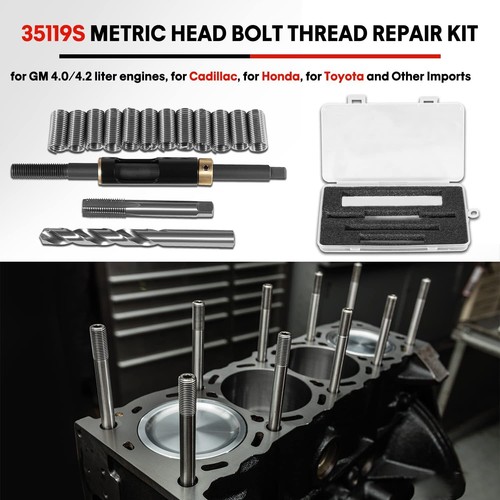M11x1.5 Head Bolt Thread Repair Kit 35119S for Cadillac Honda Toyota GM ...