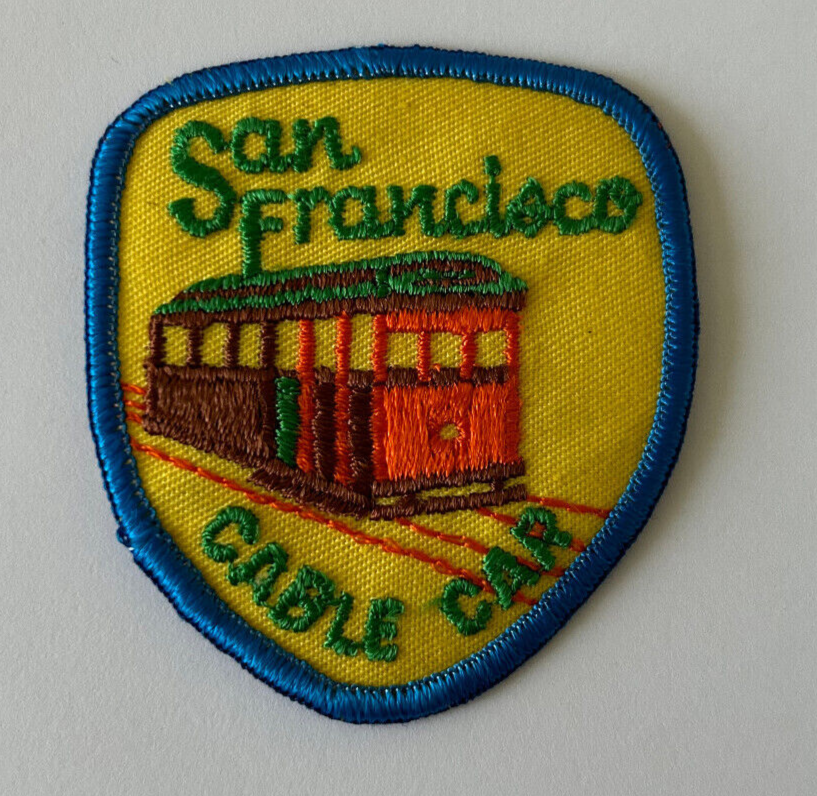San Francisco California Cable Car Blue Patch Bay Area | eBay