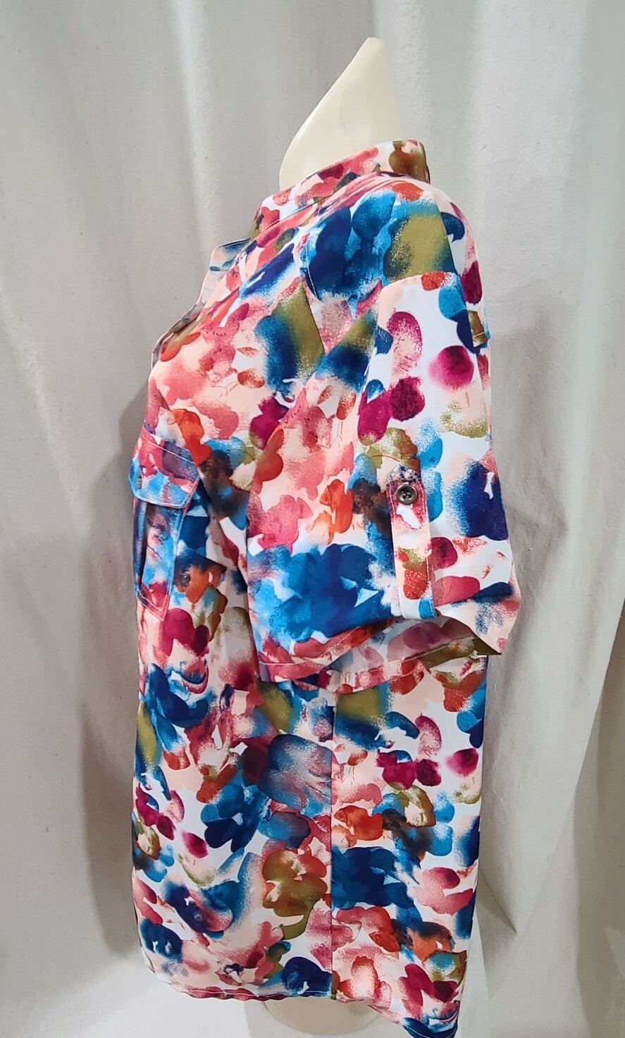 Laura Scott Woman Floral Button Up Top Blouse Plus Size 20/22W | eBay