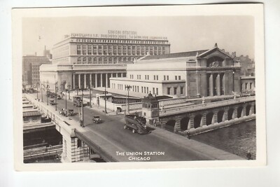 Grogan Real Photo Postcard The Union Station Chicago IL | eBay