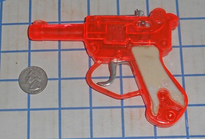 Ja-Ru Plastic Luger Style Translucent Orange 5 Inch Cap Pistol Never ...