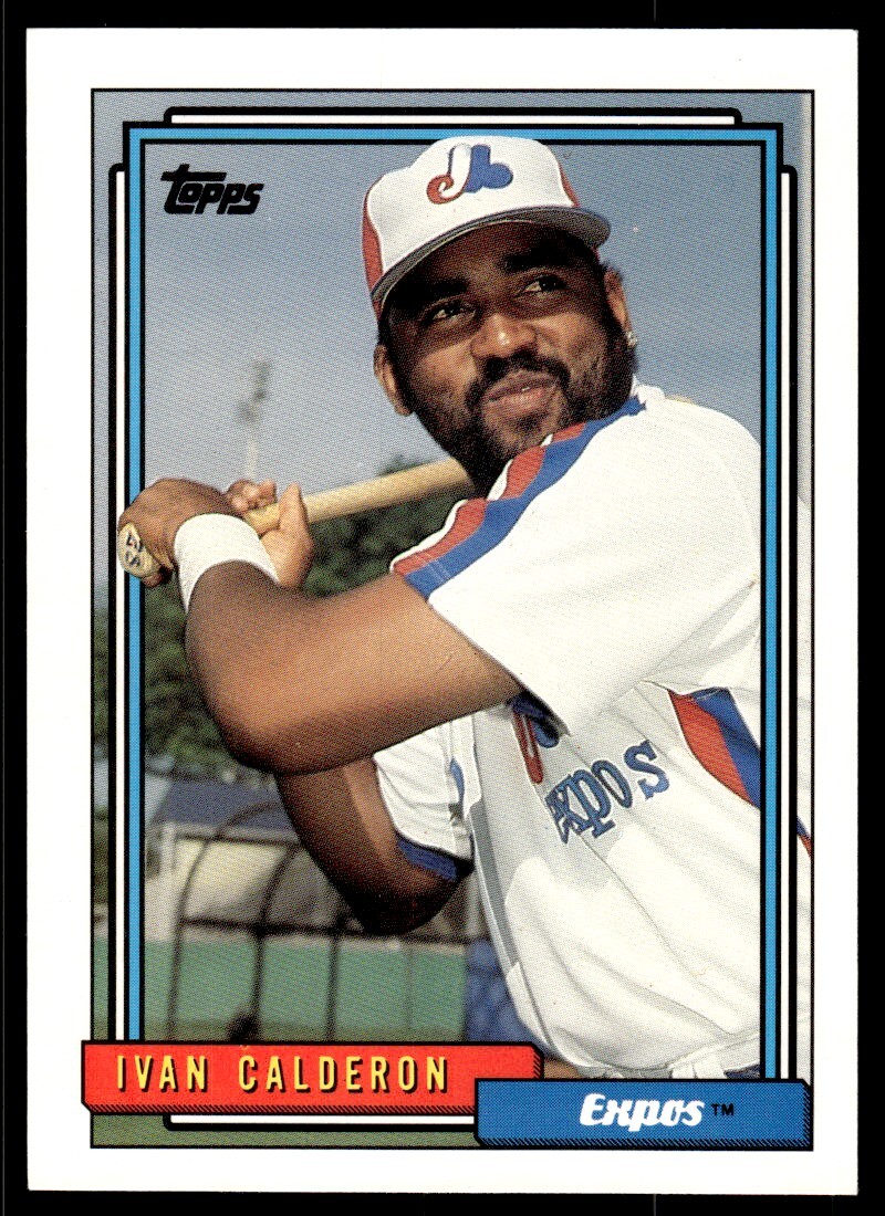 1992 Topps Baseball Card Ivan Calderon Montreal Expos #775 | eBay