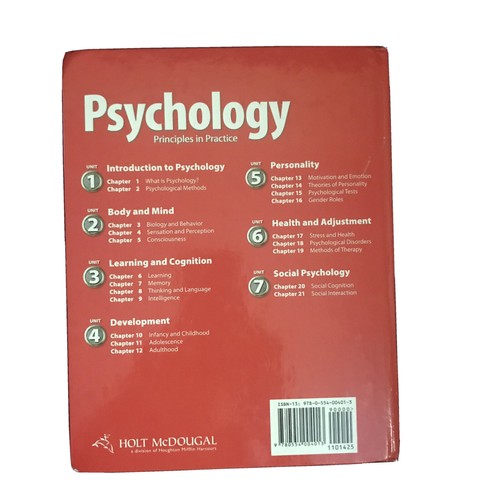 Psychology Principles in Practice Holt McDougal by Spencer A. Rathus ...