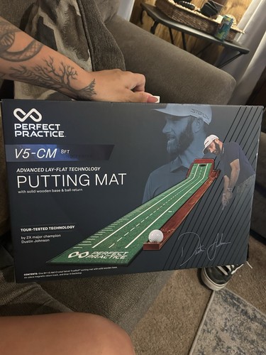 Perfect Practice V5-CM 8 Foot Putting Matt Wooden Base | eBay