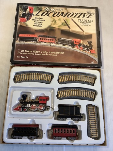 Feldstein Vintage Desktop Locomotive Train Set with 7 Foot Track ...