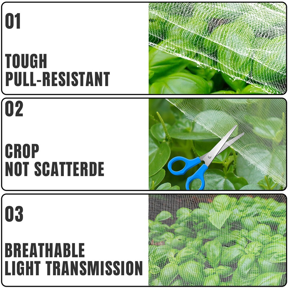 20ft/33ft Mosquito Garden Bug Insect Netting Barrier Bird Net Plant ...