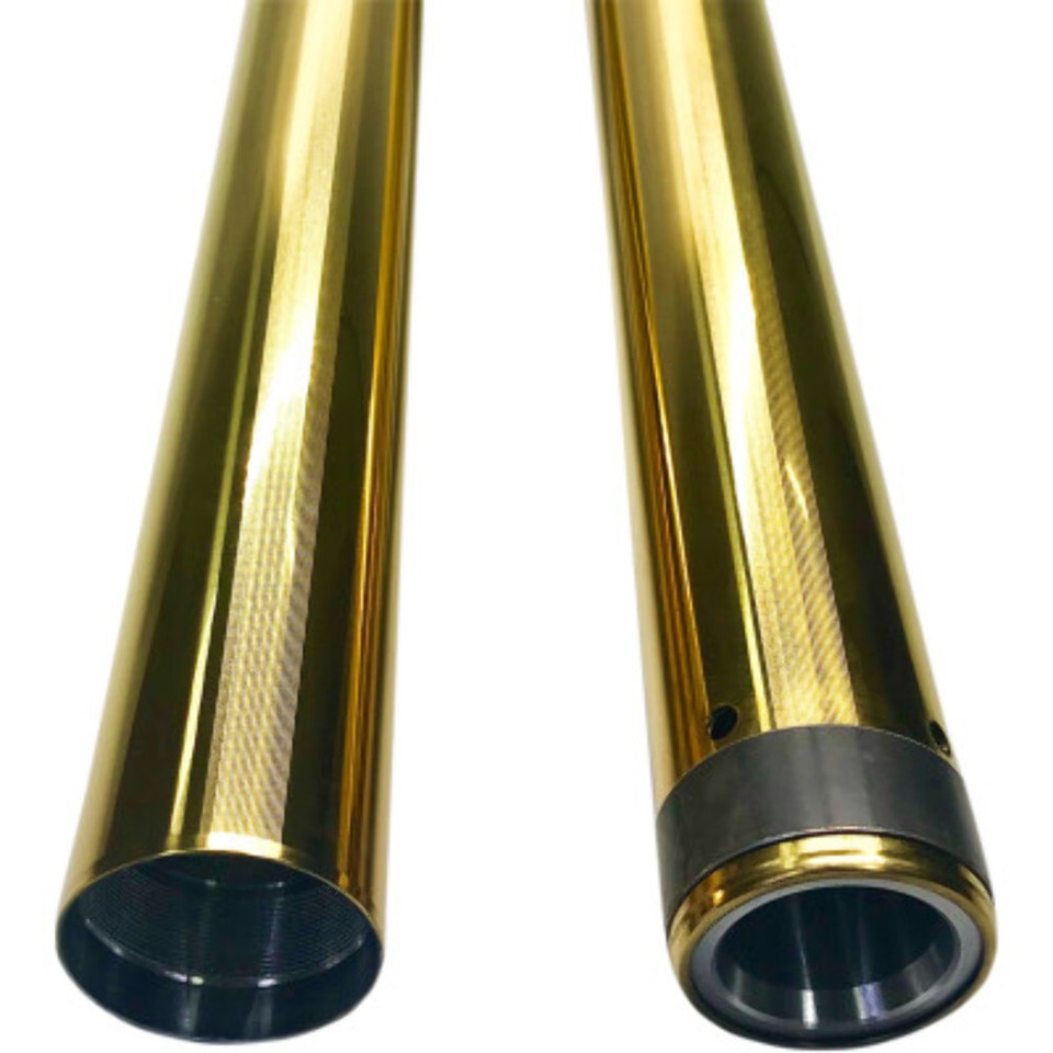 Gold 49mm OEM 46605-06 Replacement Front End Fork Tubes Harley Dyna FXD ...