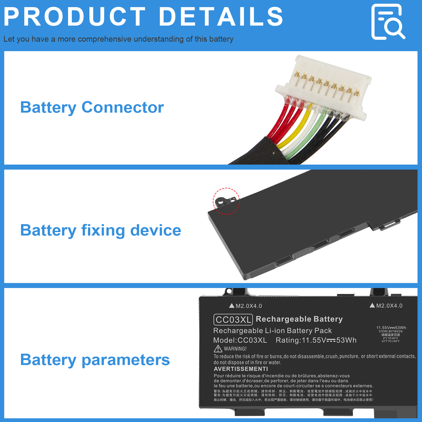 CC03XL Battery for HP EliteBook 830 835 840 G7 G8 L77608-1C1 L77608-2C1 ...
